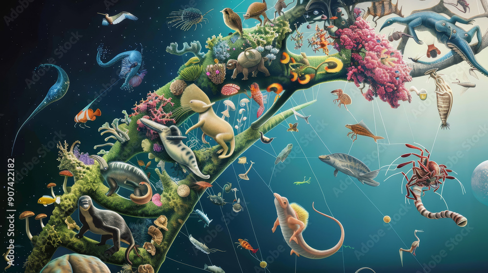 Evolutionary timeline:** A visual depiction of the evolutionary journey ...