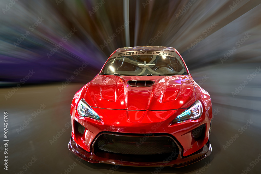 Hannover, Germany, July 6, 2024: Toyota GT 86, front view of the ...