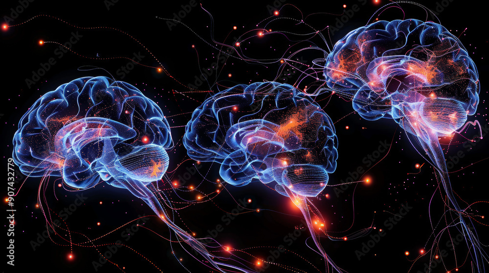 Behavioral neuroscience: Illustration of brain regions associated with ...
