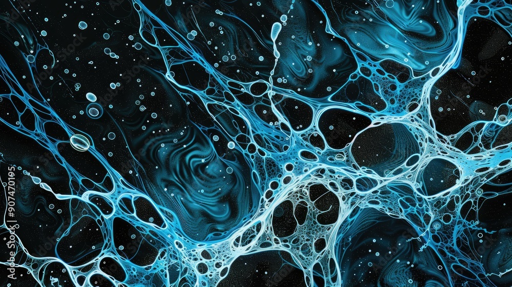 Microscopic Background. Micro Human Bone Scan. Modern Pattern. Black ...