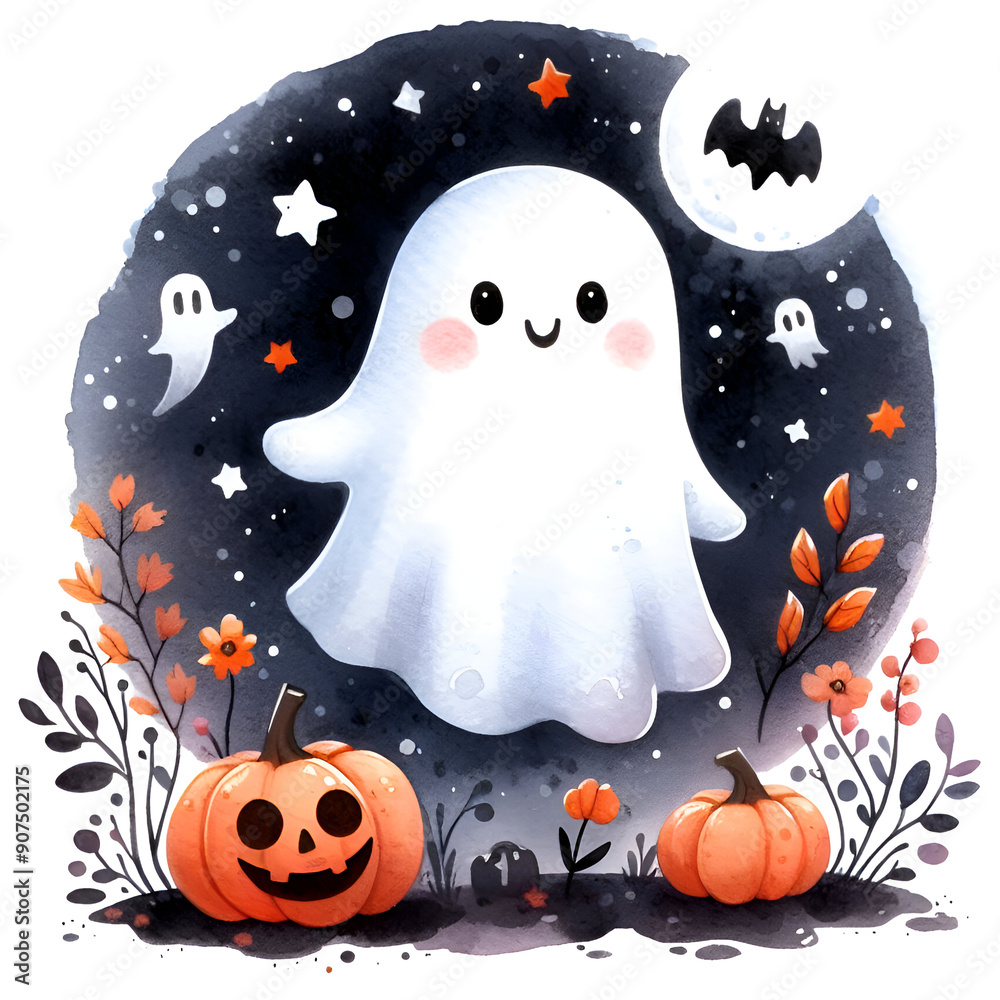 Cute Ghost Clipart Bundle, Halloween Ghost PNG, Ghostly Clipart ...