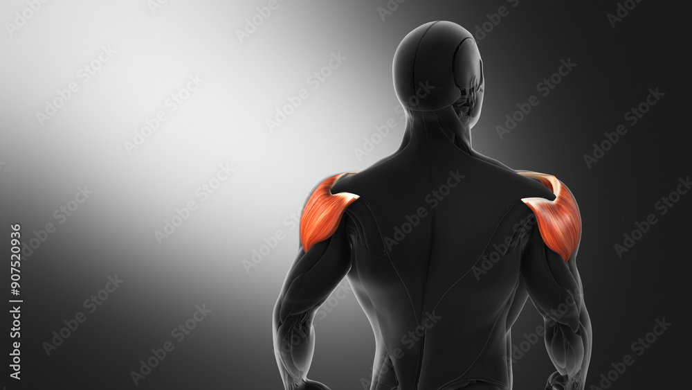 Anatomy of the Deltoid Muscles Stock Illustration | Adobe Stock