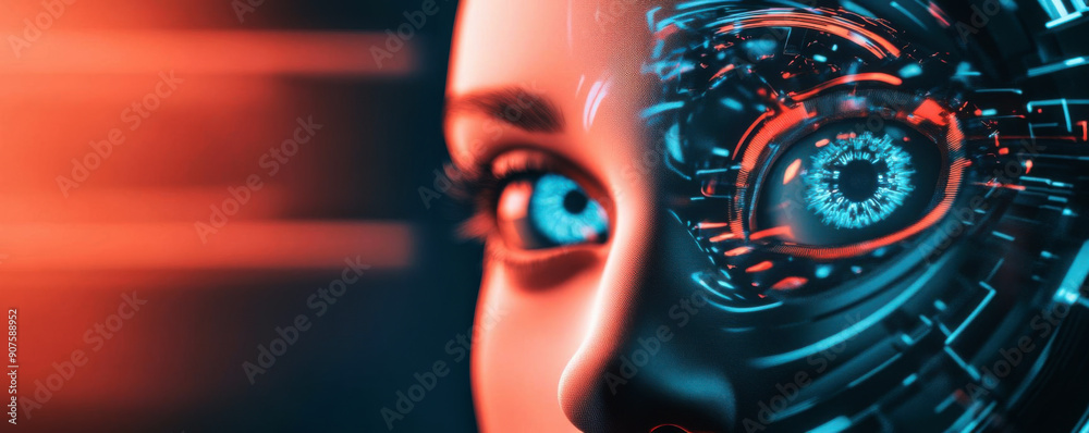 Virtual visual transformation, hologram image gallery, advanced art ...