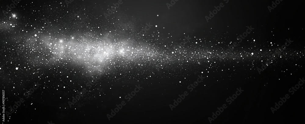 faint grainy gradient from white to black background, white particles ...