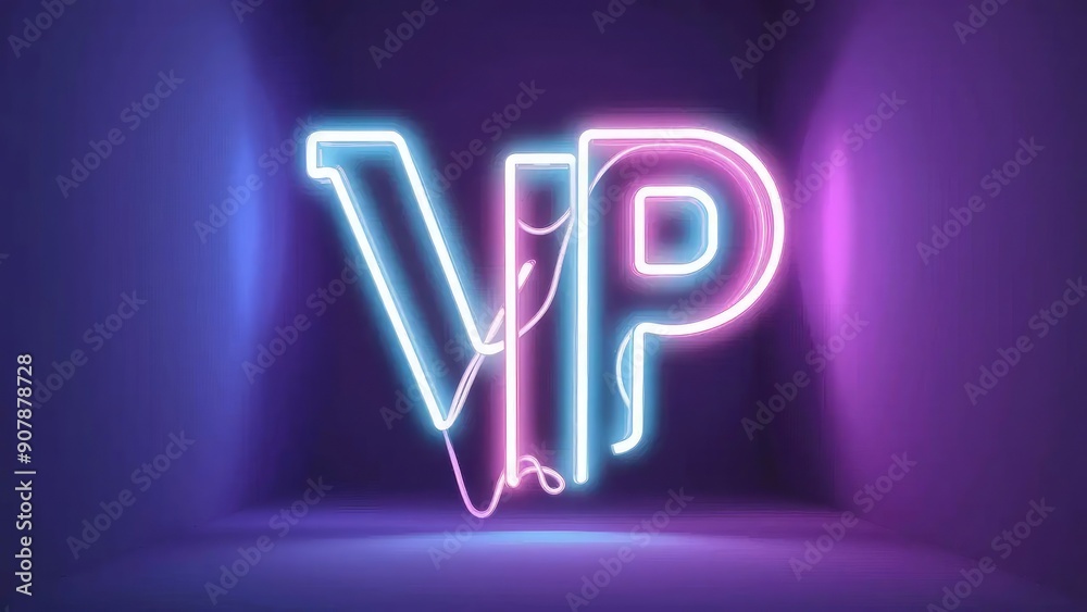 Vector realistic isolated neon sign of VIP logo for decoration and ...