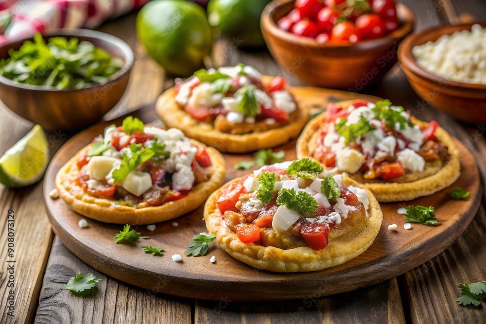 Authentic Mexican Sopes: A Traditional Flavorful Delight Stock Photo ...