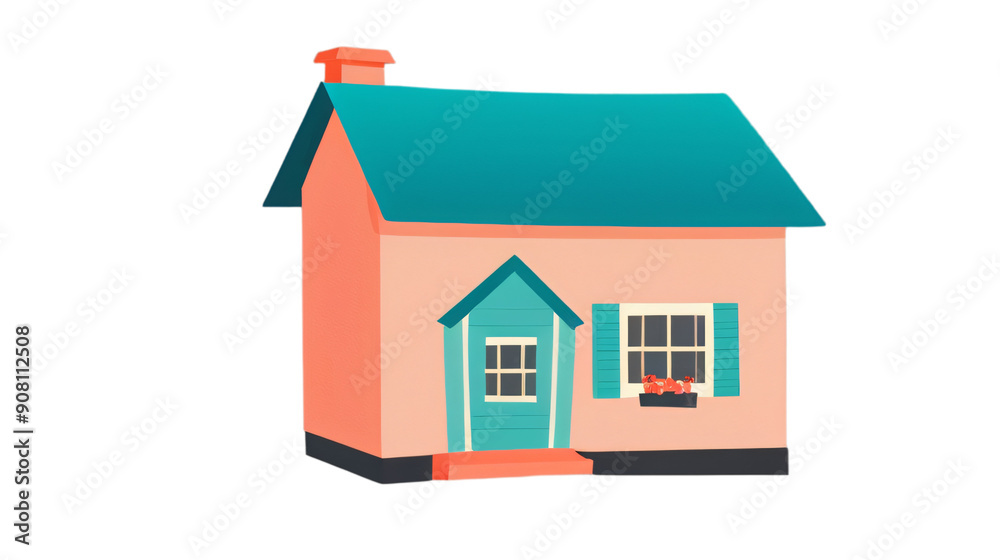 clipart of simple house illustration isolated Stock Illustration ...