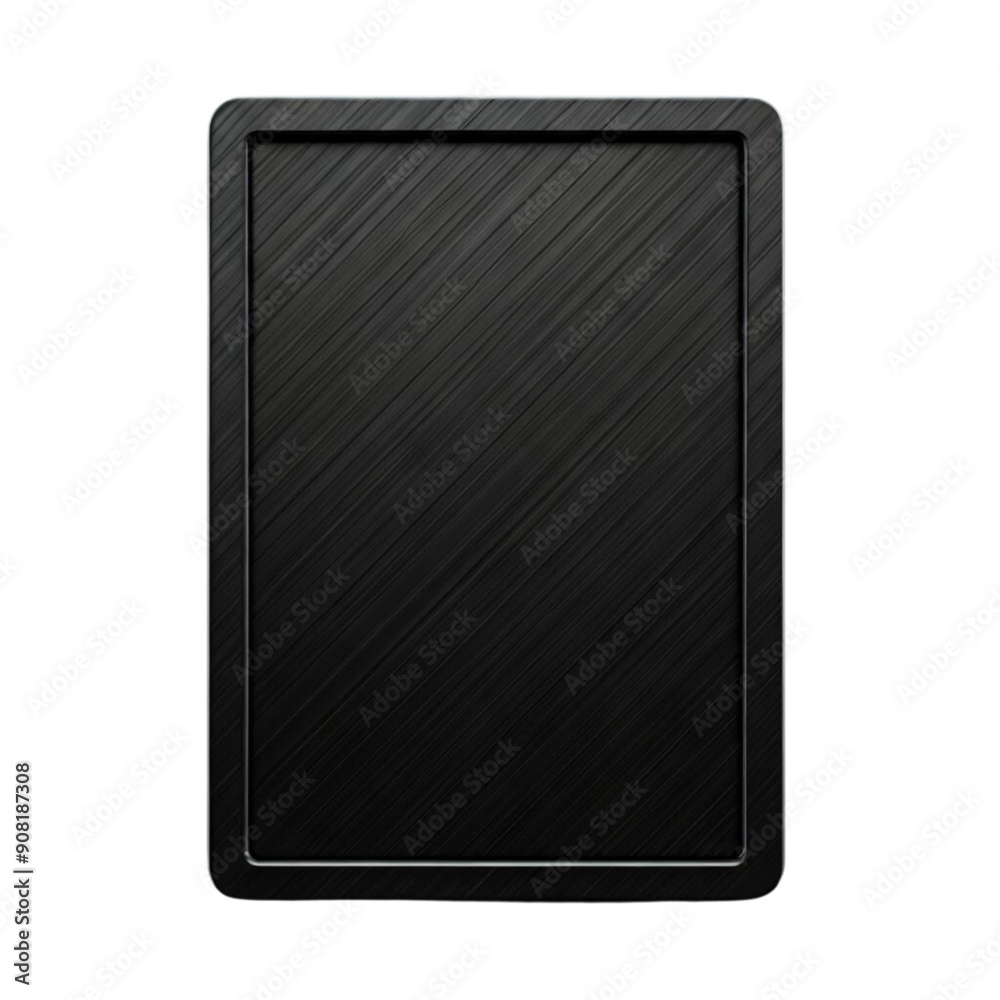 3d render black stil board on Isolated transparent background png ...