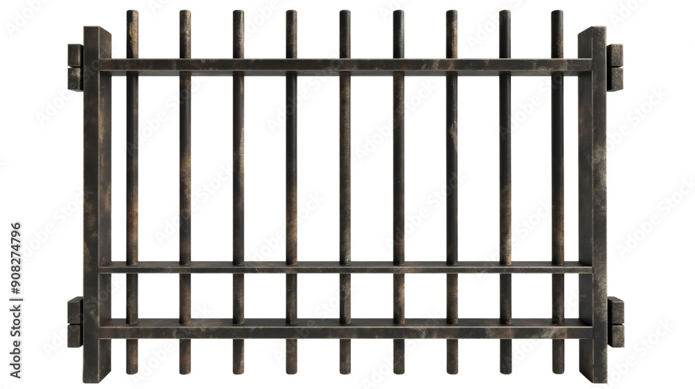 Foto de Stock Prison bars isolated on transparent background. Steel ...