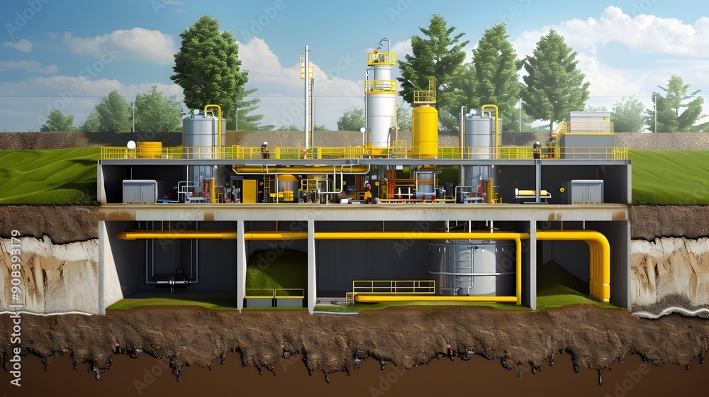 Cross-Section Diagram of Landfill Gas Extraction System for Sustainable ...