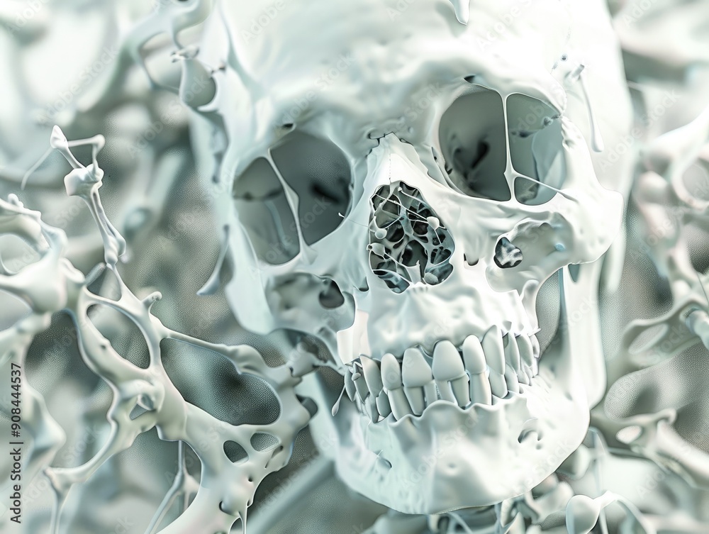 3D skeletal structure with connective tissue disease impact on bone ...