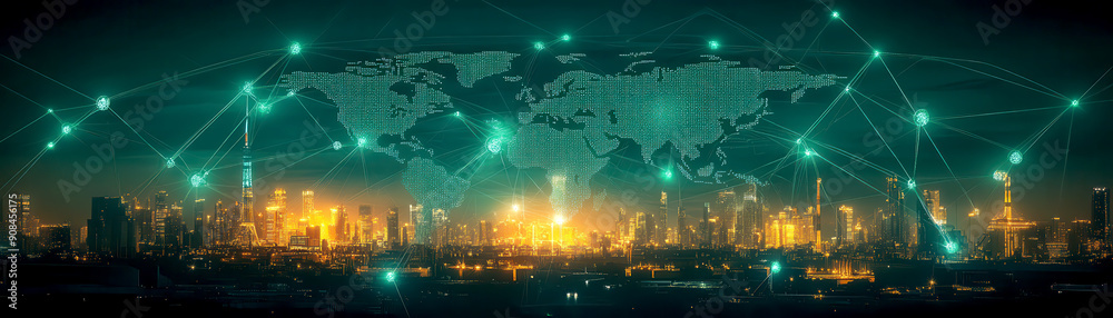 Supply chain network map with highlights on key logistical hubs, Supply ...
