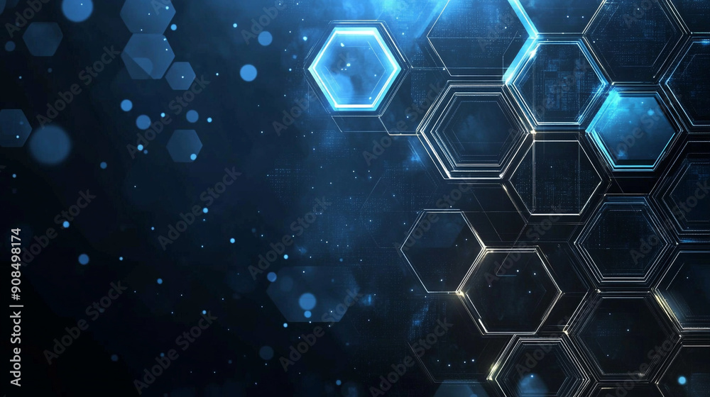 hexagon concept design abstract technology background. Modern simple ...