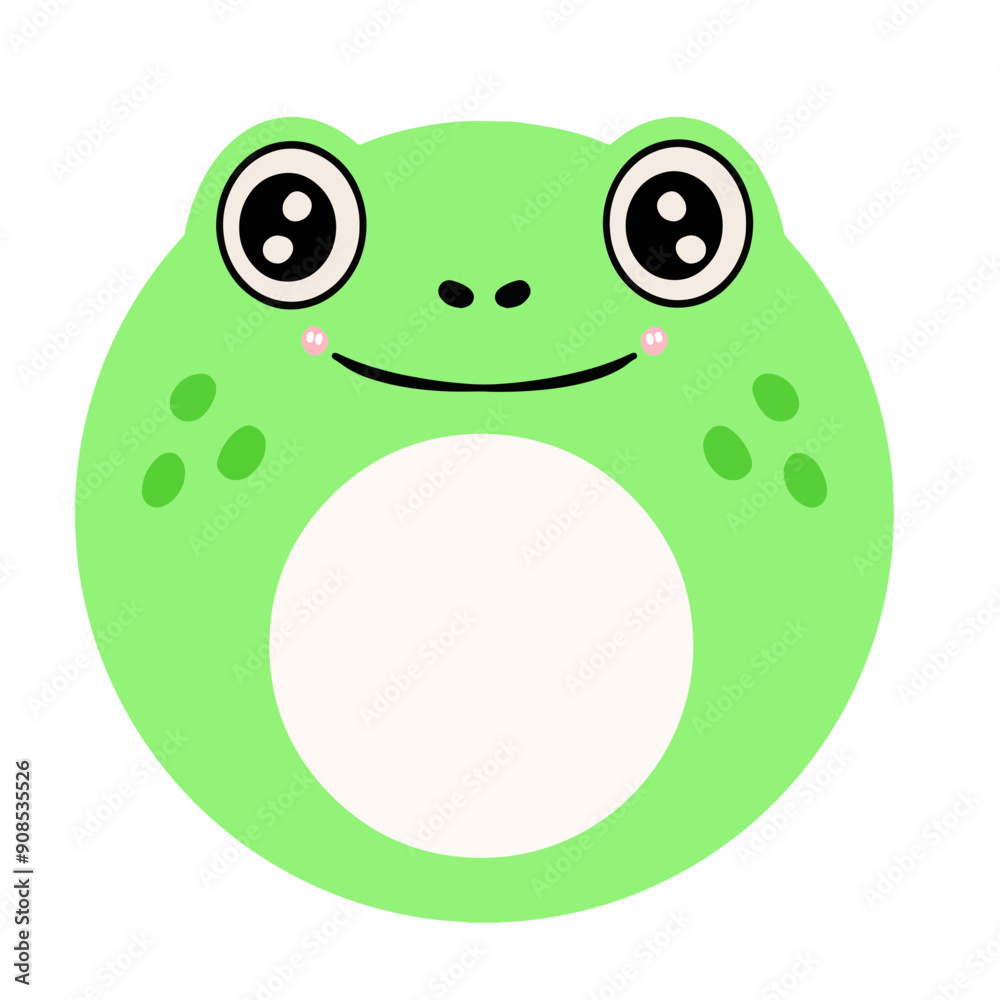 Cute name label,sticker name tag of Frog cartoon animal character ...