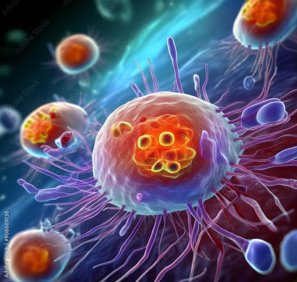 Ingestion of pathogens by white blood cells Stock Illustration | Adobe ...