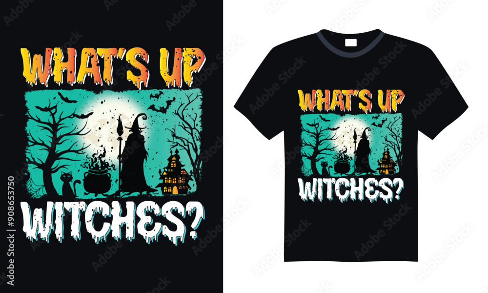 What’s up witches? - Halloween T Shirt Design, Modern calligraphy ...
