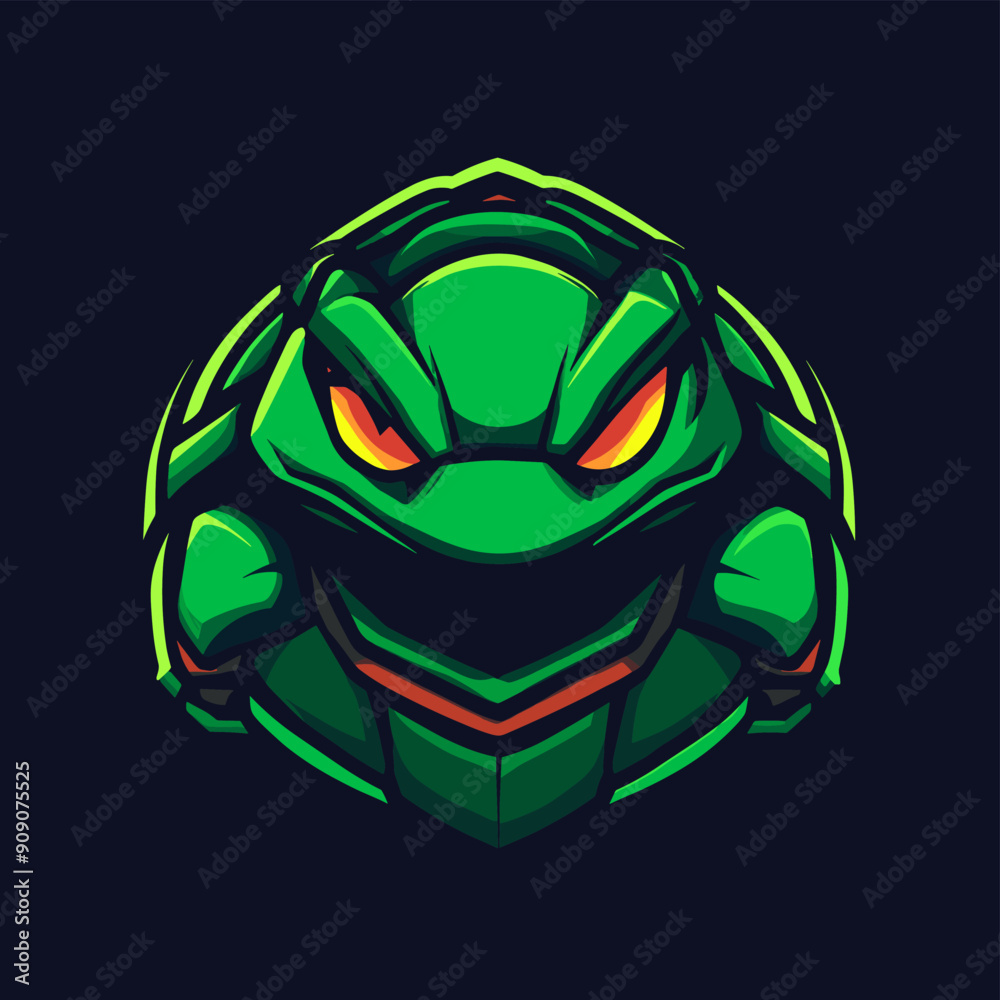 Turtle vector mascot logo design with modern illustration concept style ...