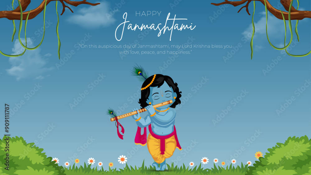 Happy Khrishna Janmashtami and dahi handi Hindu festival of happy shree ...