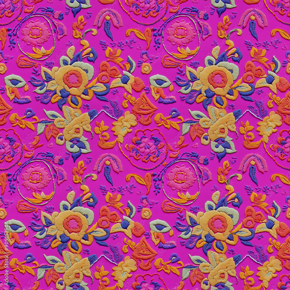 Seamless peranakan motifs, floral embroidery, seamless patterns ...