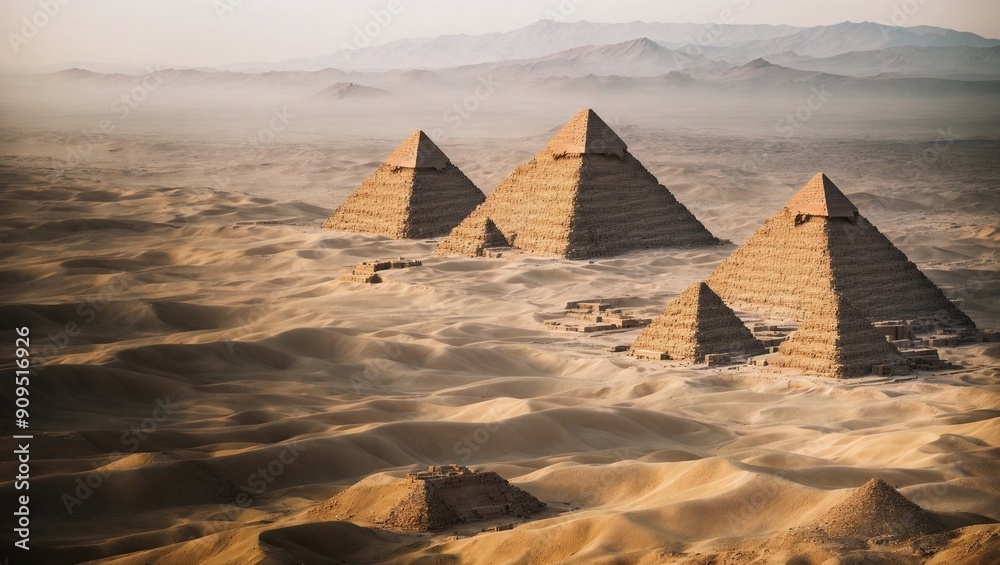 Pyramids of Giza: A breathtaking aerial view of the iconic Pyramids of ...