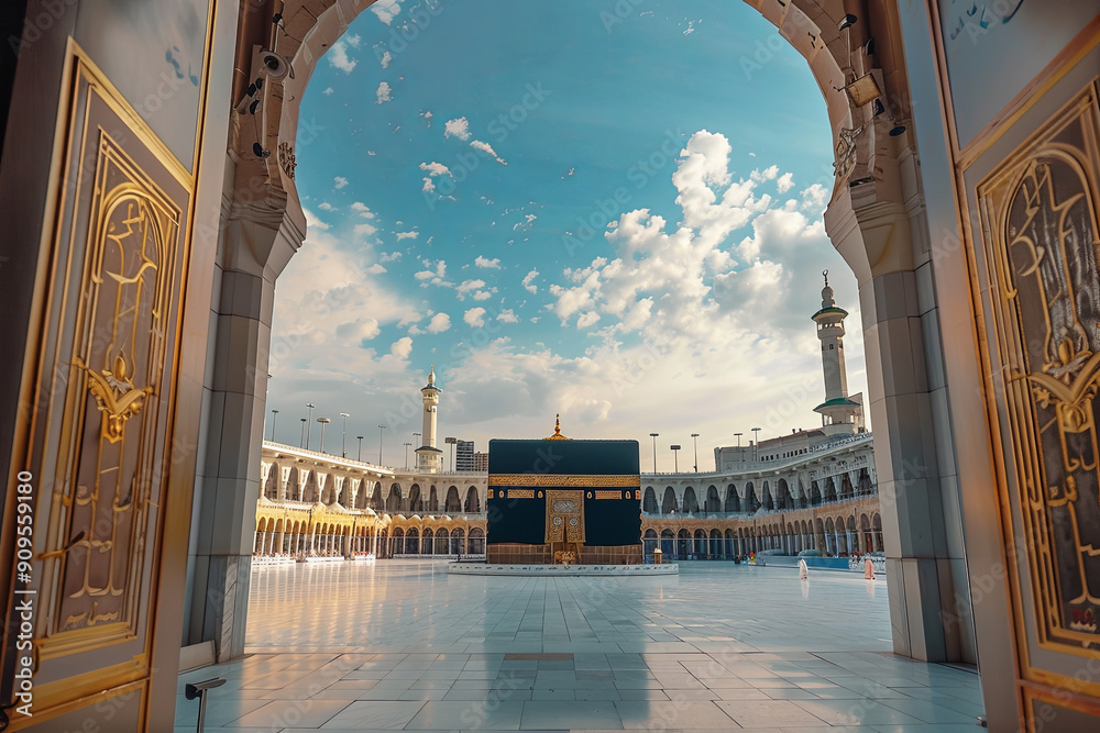 Makkah Holy Kaaba, Sacred Mosque Stock Photo | Adobe Stock