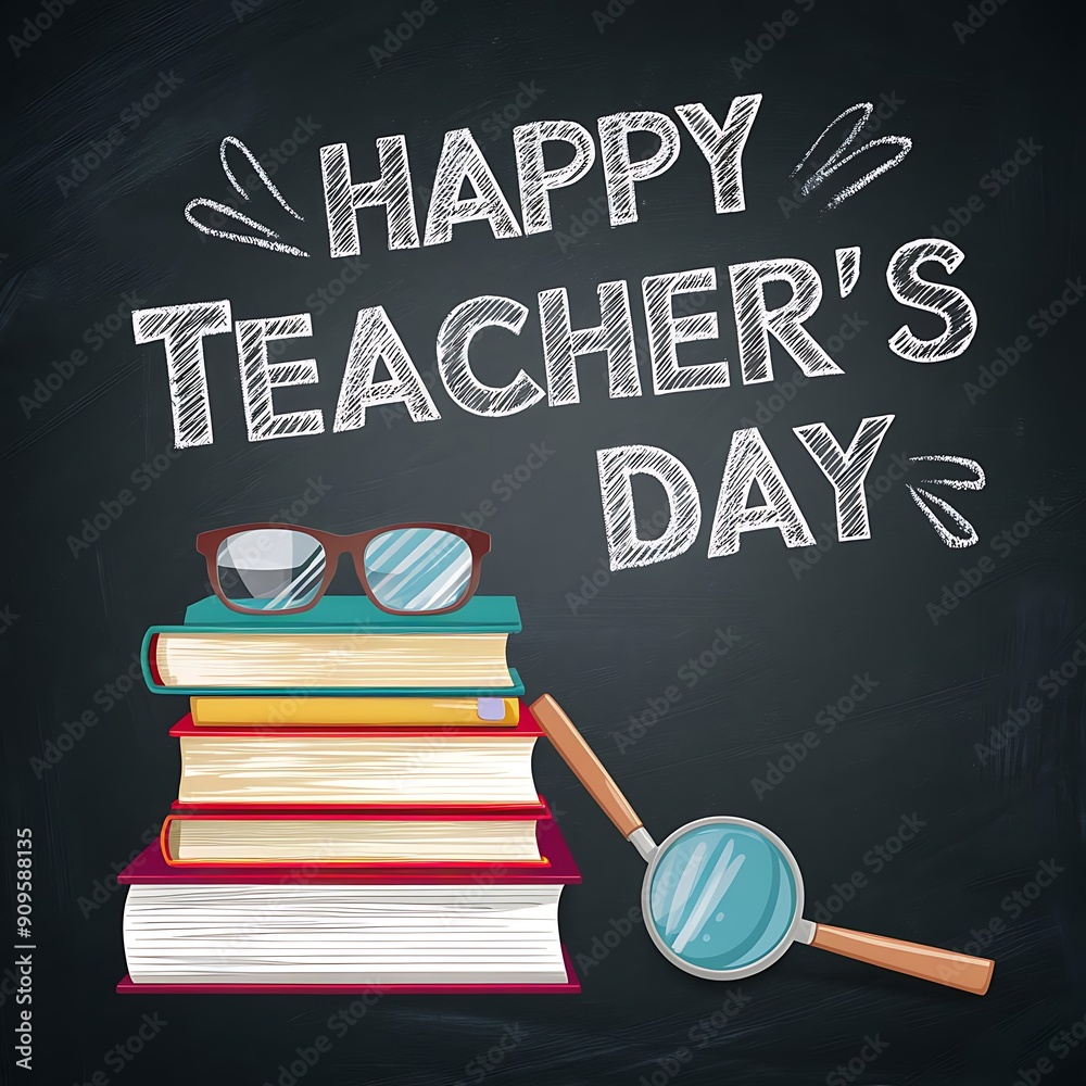 Ilustração Teacher’s Day, Happy teacher day, Poster, teachers day ...