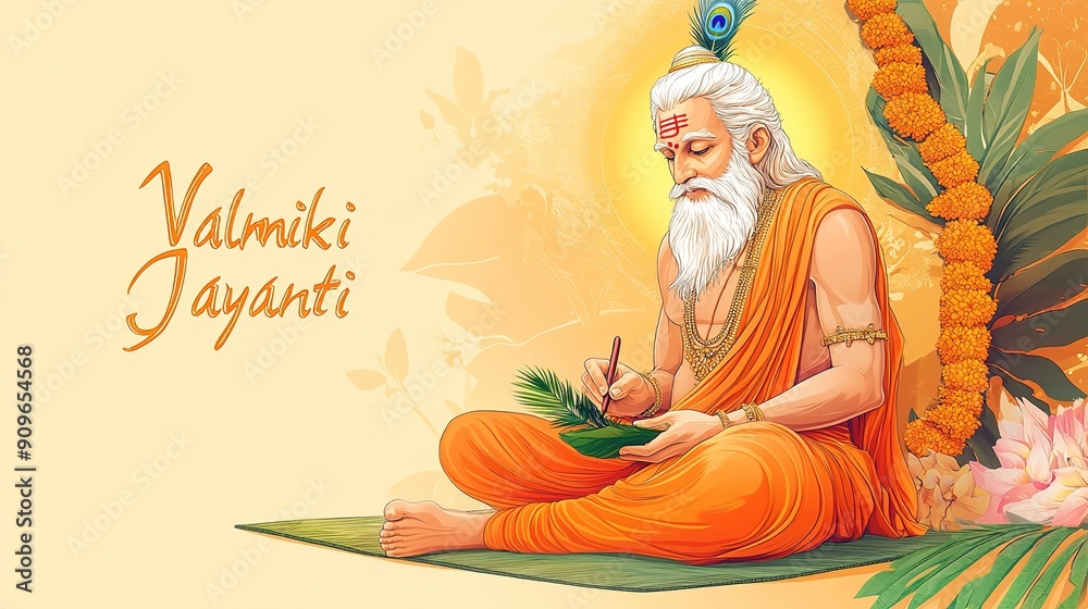 Valmiki Jayanti is an annual Indian festival.illustration Stock ...