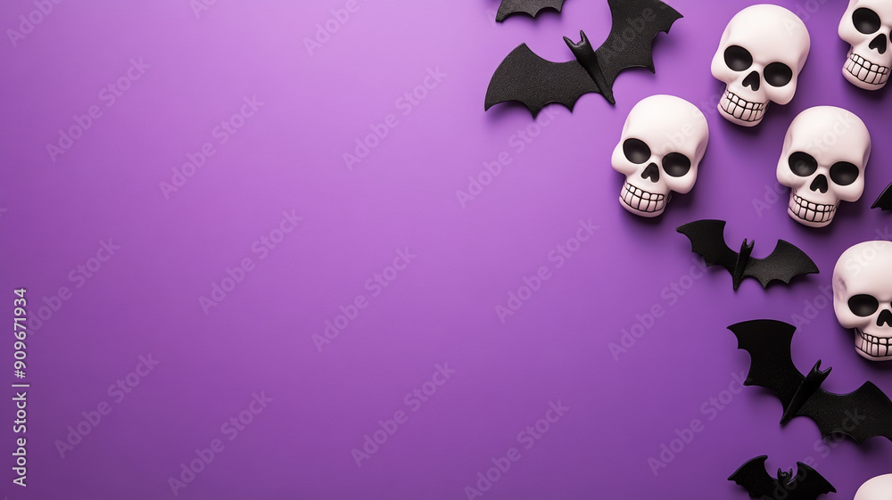 Wide angle of a gradient Halloween background transitioning from purple ...