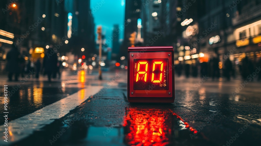 Ilustración de Stock Urgent Digital Countdown Timer on Screen: Fast ...