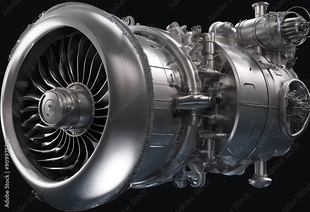 ray x turbofan isolated style engine rendering jet background black 3d ...