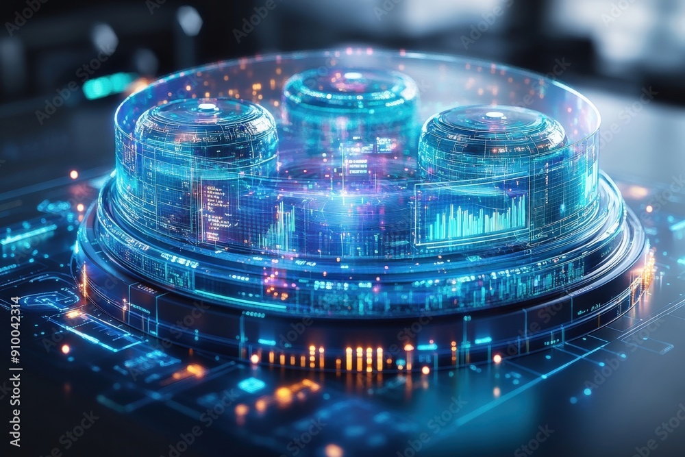 Marketing online with strategy automation: A futuristic 3D render ...