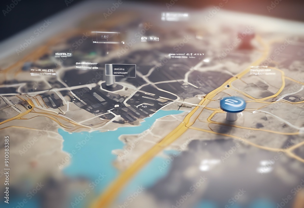 Destination Graphic Mapping Concept Technology Navigation Location ...