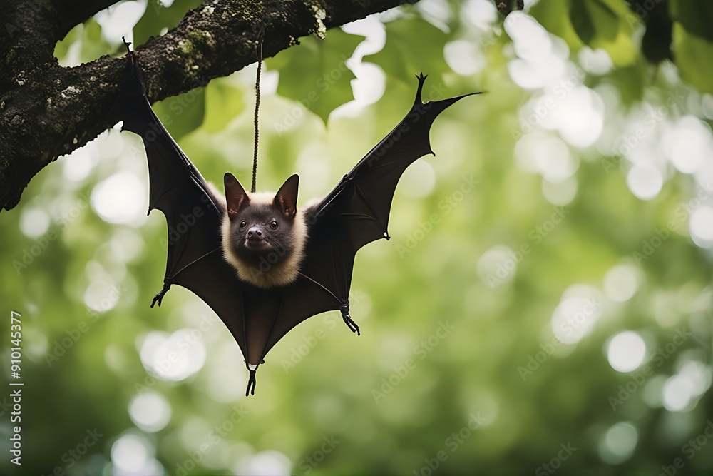 hanging upside bat tree black animal background batman branch down ...