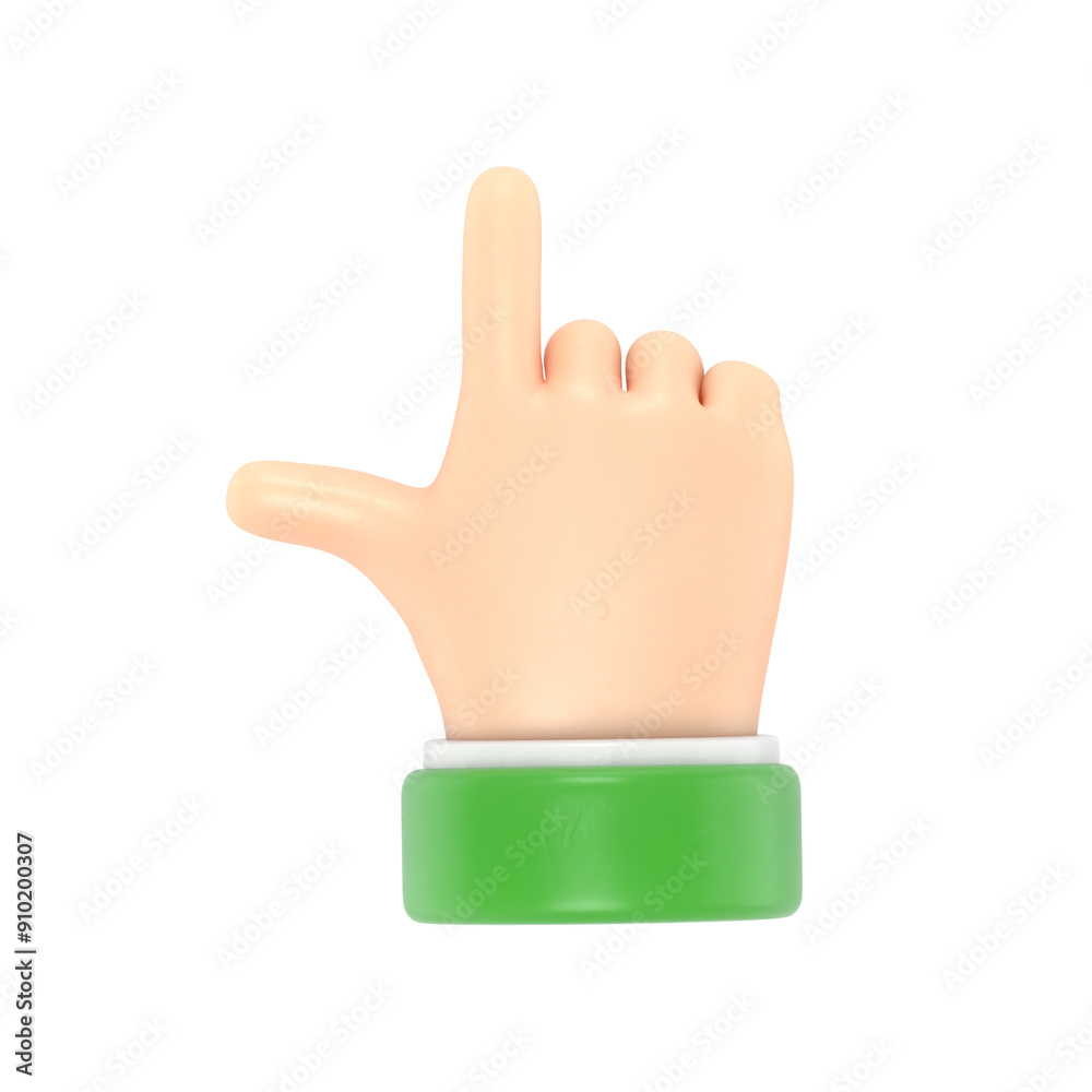 Transparent Backgrounds Mock-up. Cartoon character hand pointing ...
