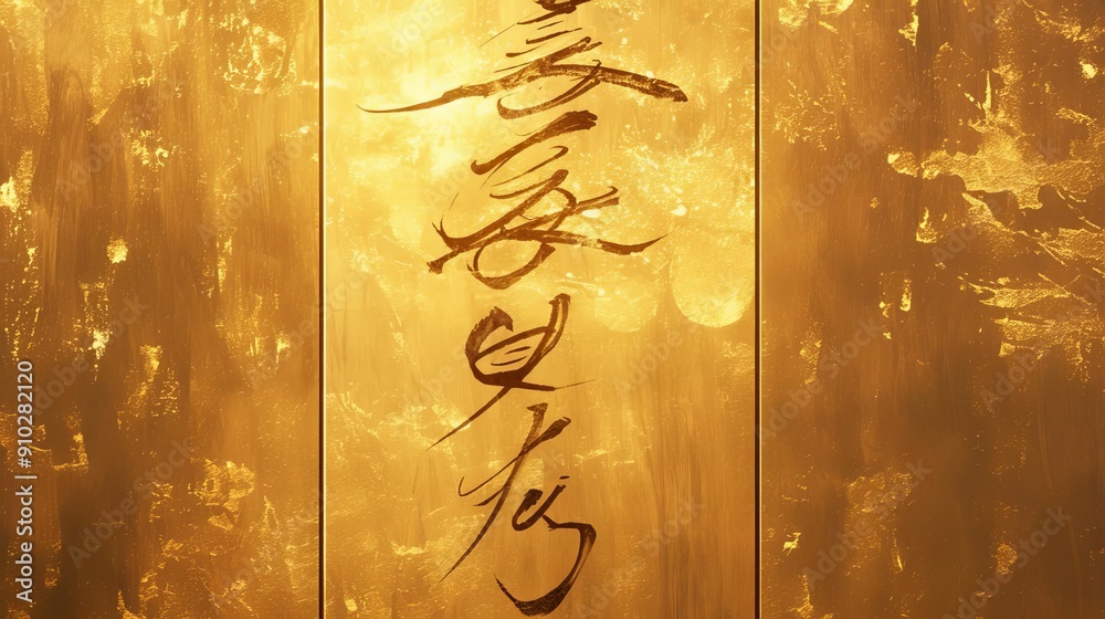 Calligraphy Texture Close-up of traditional Japanese calligraphy on ...