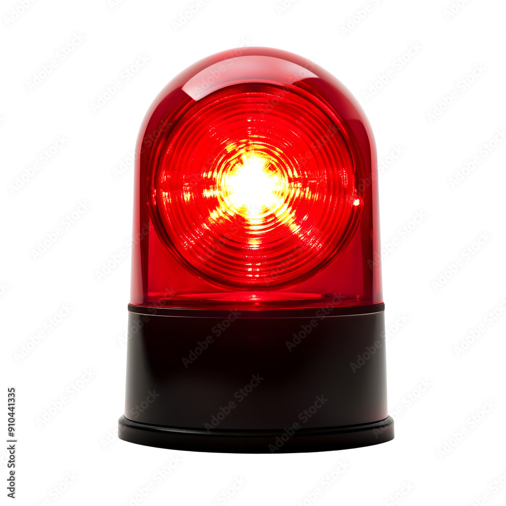 red emergency light isolated on transparent background Generative Ai ...