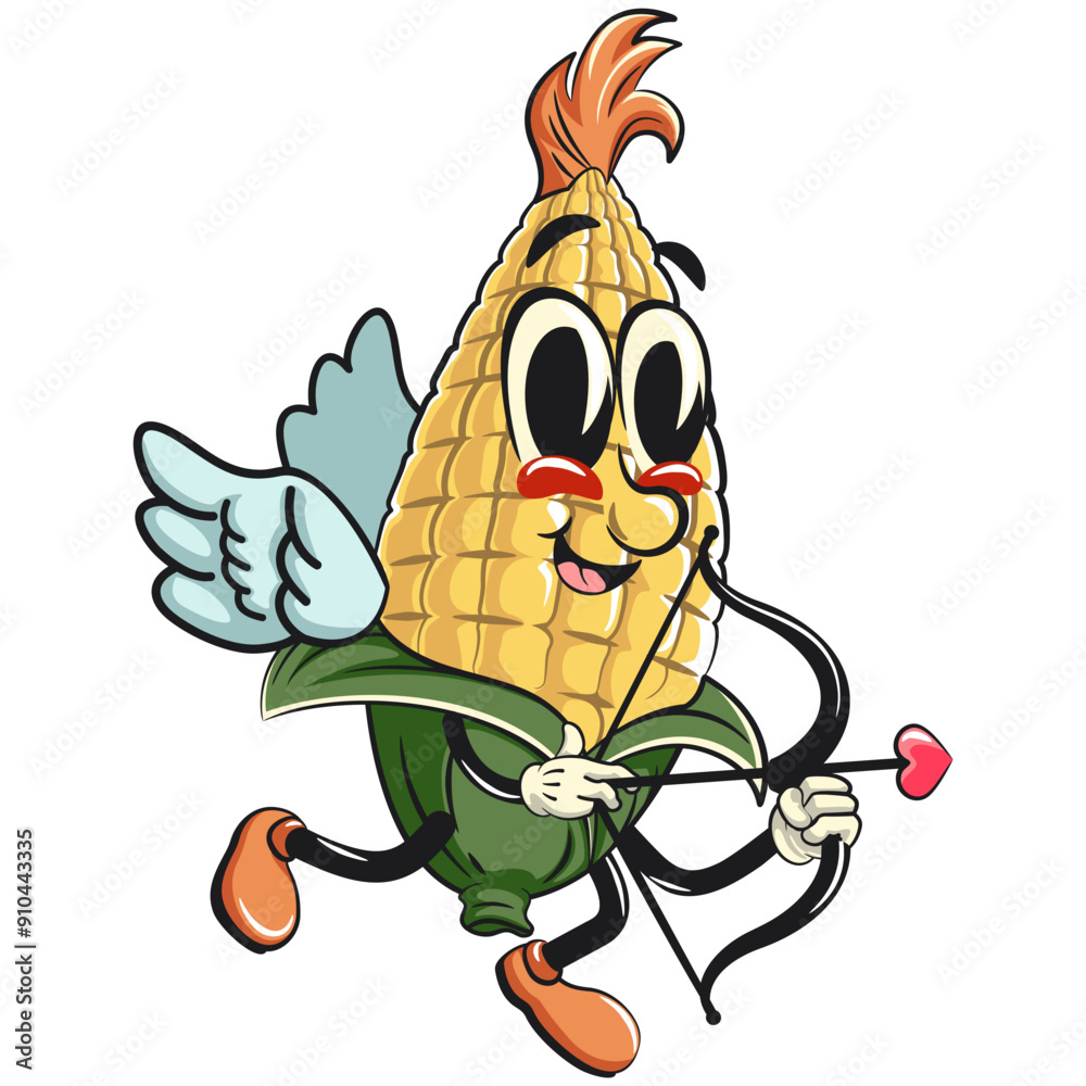 character of a cute corn cartoon vector isolated clip art mascot ...