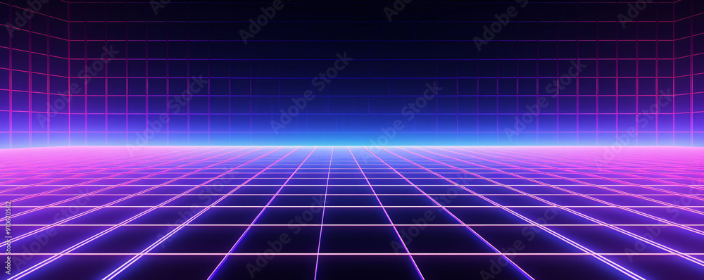 Future retro line background of the 80s. futuristic Synthwave retro ...