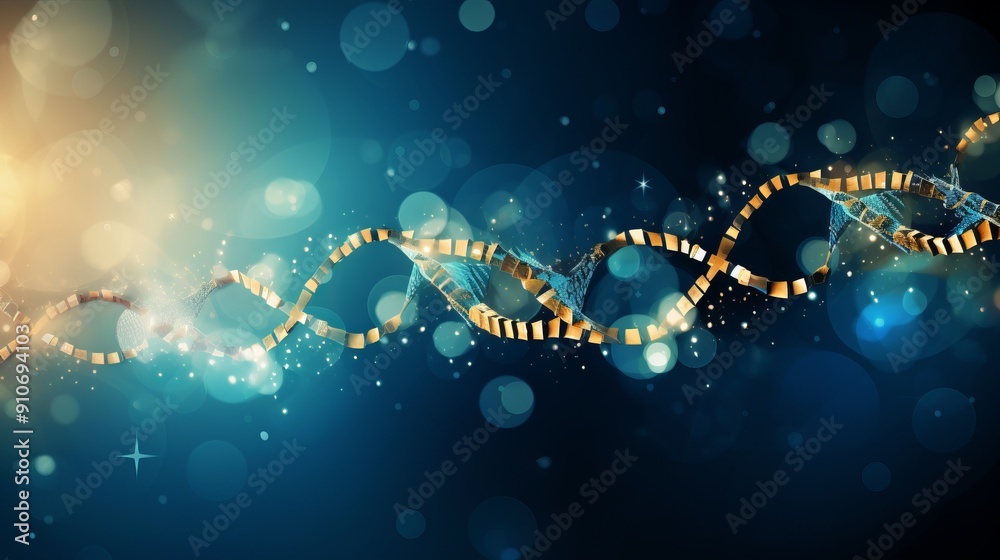 Detailed visualization of dna molecules with double helix structure ...