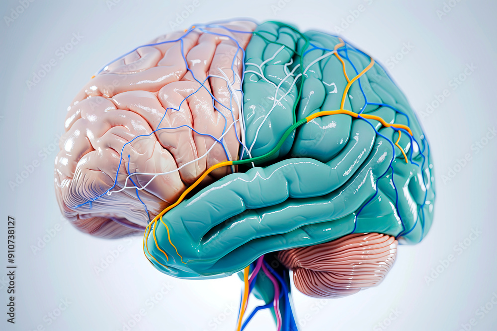 Very detailed brain background Stock Illustration | Adobe Stock