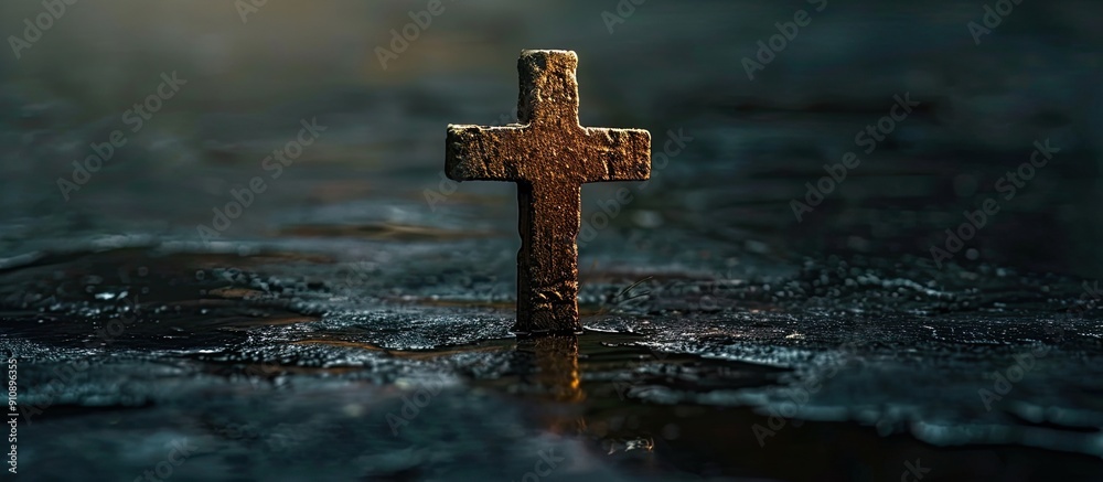 The religious symbol known as the Sacred Cross iconic element often ...