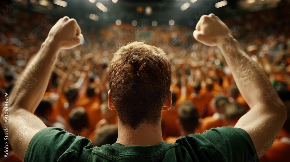 Excited Basketball Fans, Their Energy Filling The Arena, Wallpaper ...