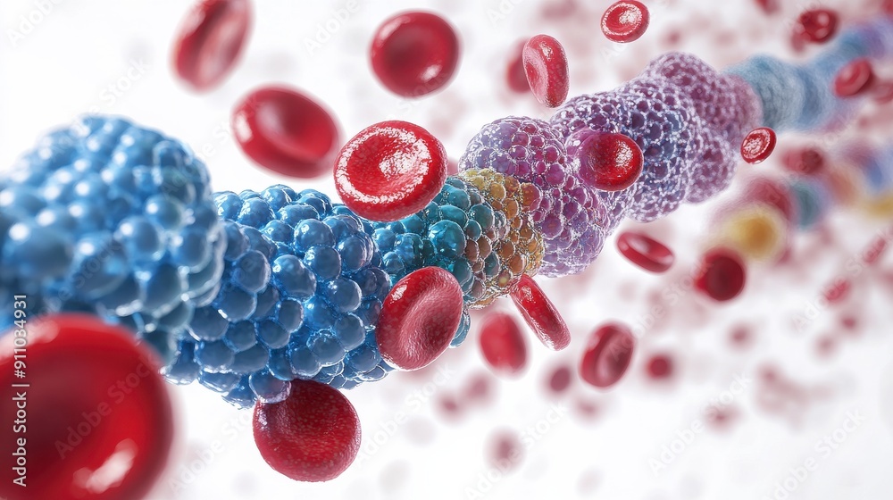 A medical diagram illustrating the genetic cause of thalassemia ...