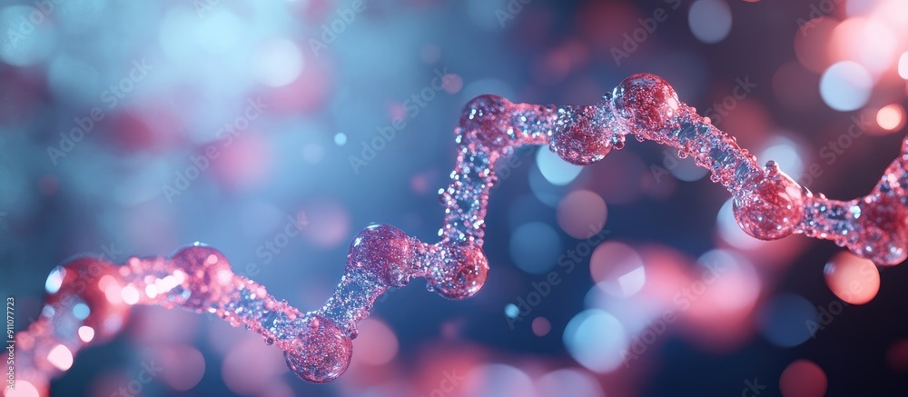 3D illustration of RNA molecules including siRNA and mRNA delivered by ...