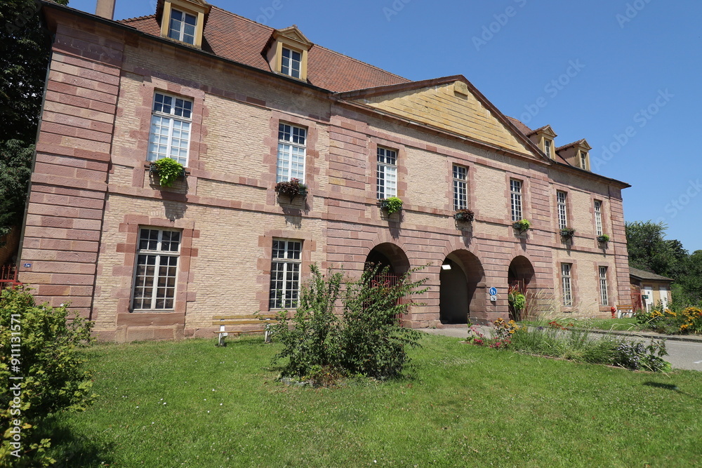 La porte de Colmar, porte de ville, ville de Neuf-Brisach, département ...