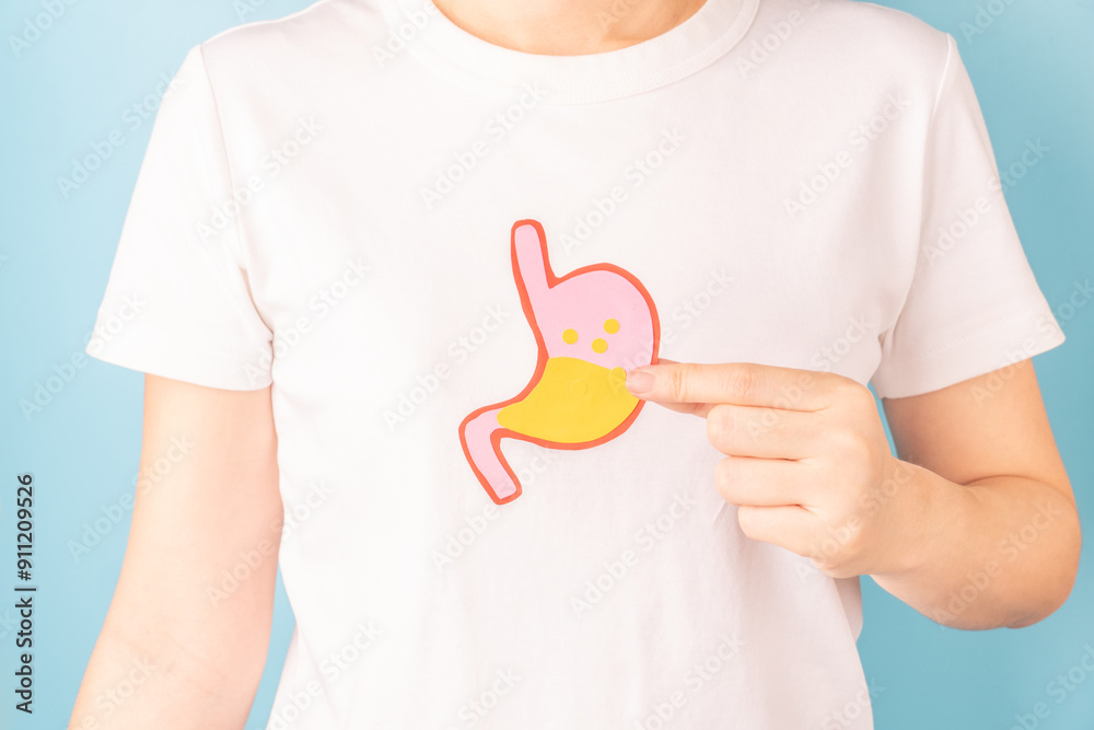 Gastroesophageal reflux disease (GERD) or acid reflux symptoms. Woman ...
