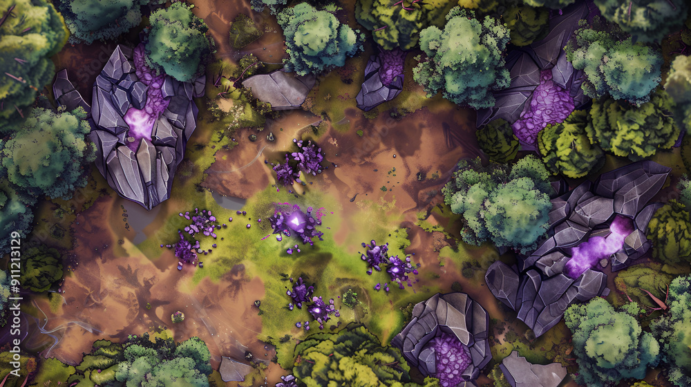 Crystal Field Battle Map DnD,RPG Map for Dungeons and Dragons,game ...