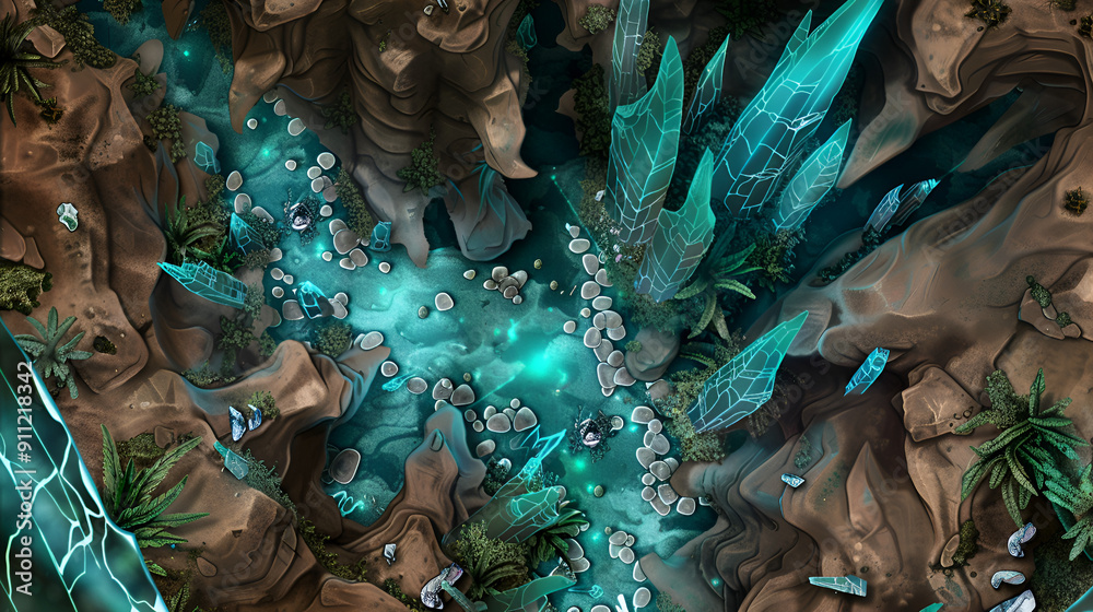 Crystal Field Battle Map DnD,RPG Map for Dungeons and Dragons,game ...