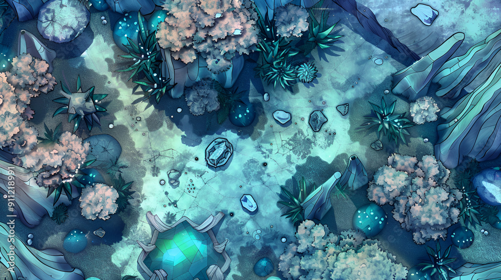 Crystal Field Battle Map DnD,RPG Map for Dungeons and Dragons,game ...