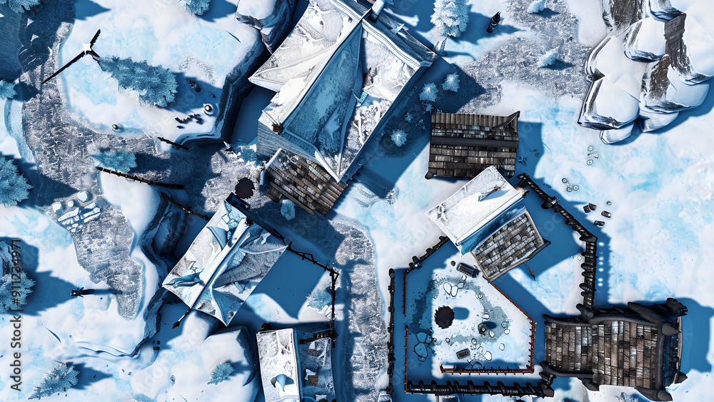 Castle Battle Map for RPG, Map for Dungeons and Dragons, DnD Map ...